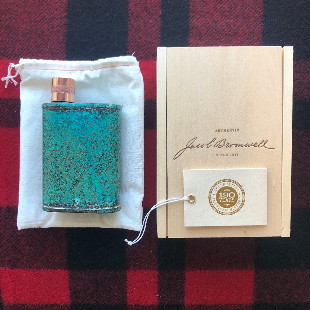 Very Rare - Us Made Jacob Bromwell Liberty Flask - Euc - Gem